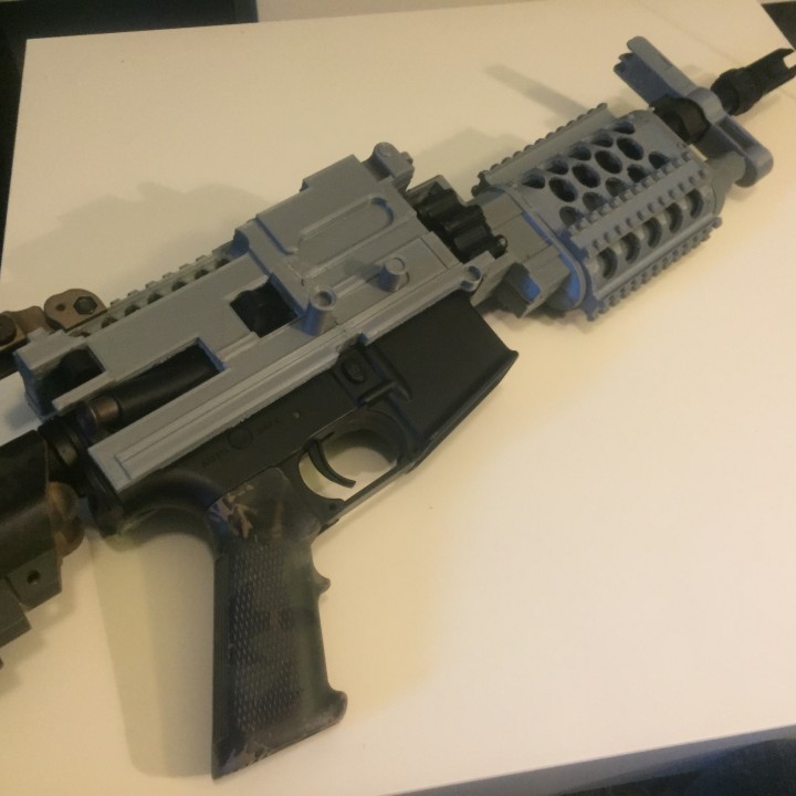 3D Printable Stoner 96 Airsoft m4 Conversion Kit by Zach Gregory