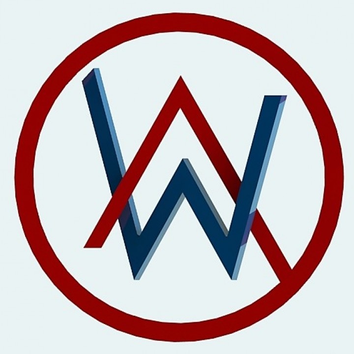 3D Printable Alan Walker Pendant or Keychain by Juan A.