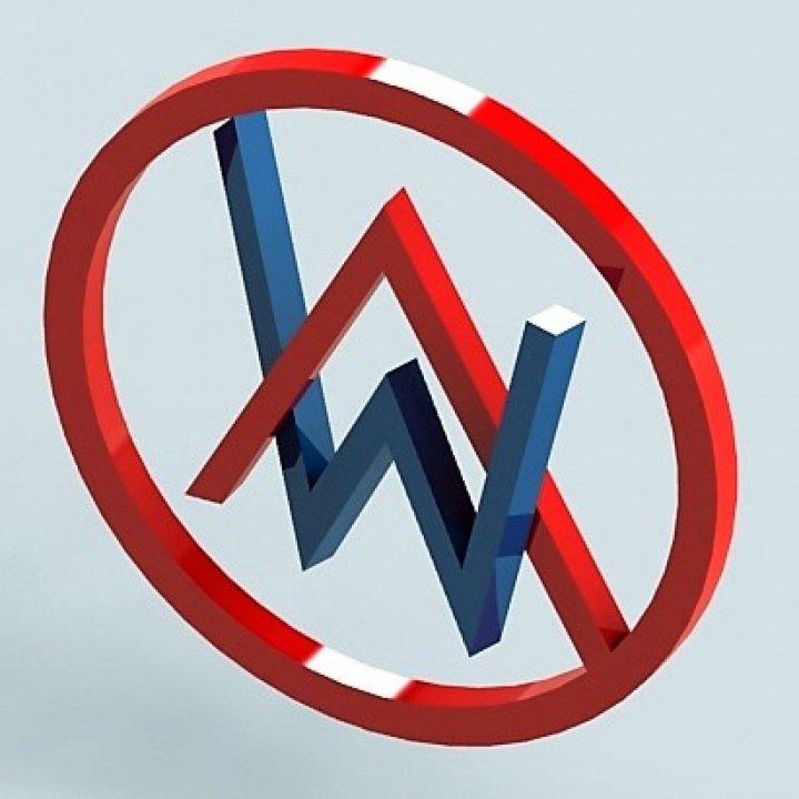 3D Printable Alan Walker Pendant or Keychain by Juan A.