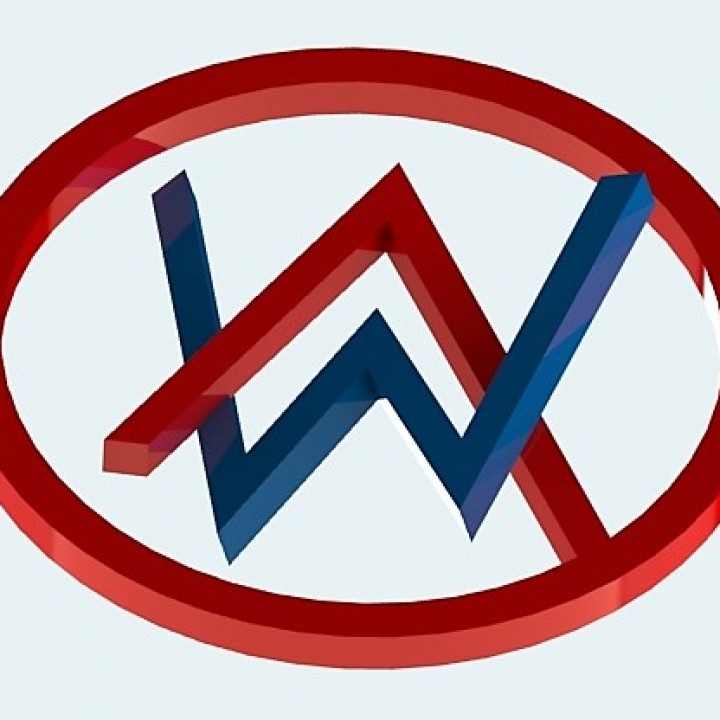 3D Printable Alan Walker Pendant or Keychain by Juan A.