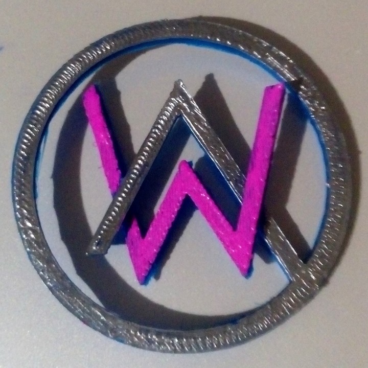 3D Printable Alan Walker Pendant or Keychain by Juan A.