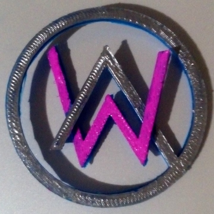 3D Printable Alan Walker Pendant or Keychain by Juan A.