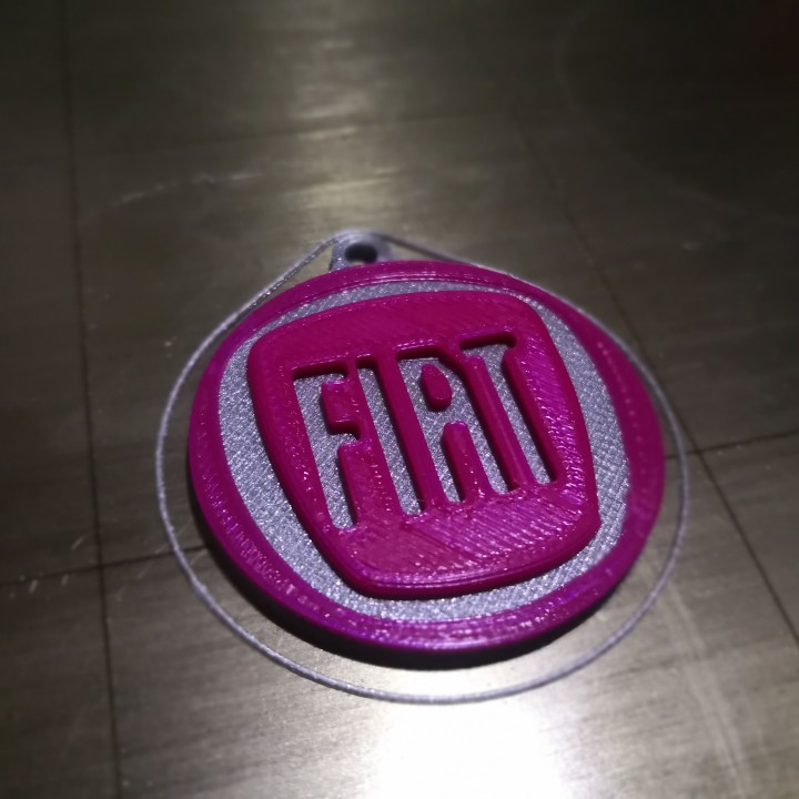 3D Printable Fiat keychain by Micke Lindholm