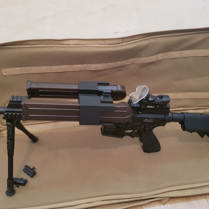 3D Printable Airsoft- AR-57 Dual P90 Magazine feeding system by Jason ...