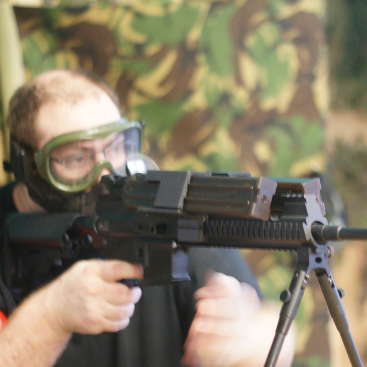 3D Printable Airsoft- AR-57 Dual P90 Magazine feeding system by Jason ...