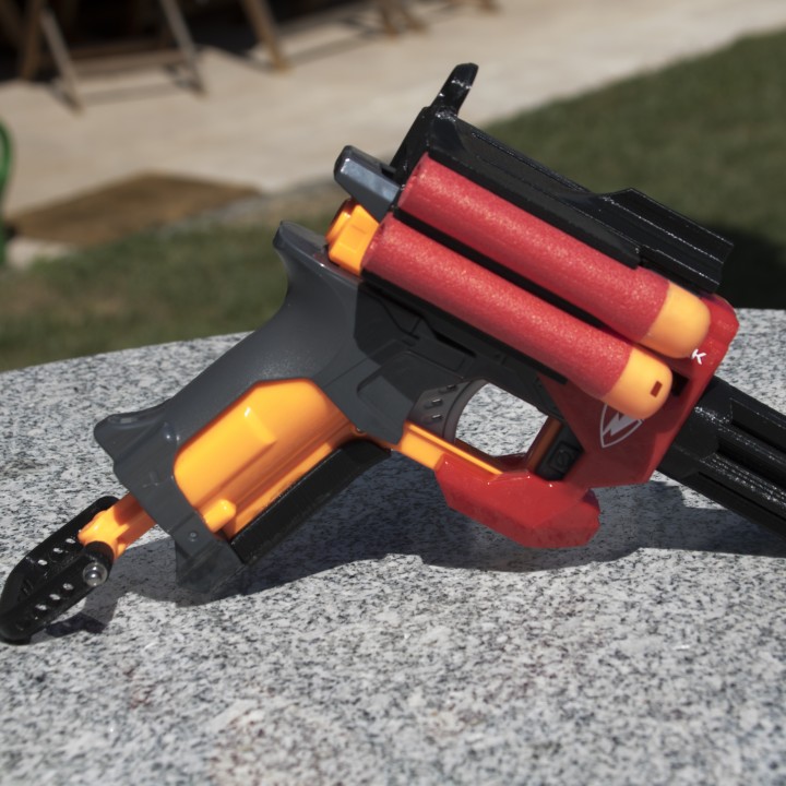 3D Printable Nerf Mega Bigshock Barrel by Simon Haase