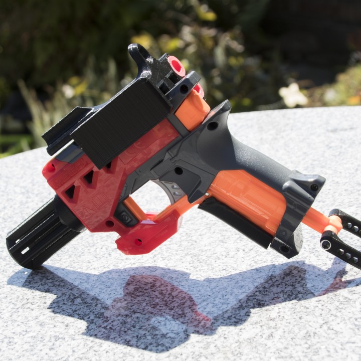 3D Printable Nerf Mega Bigshock Barrel by Simon Haase