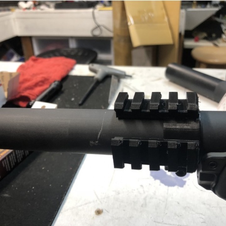 3D Printable Picatinny Rail for Airsoft Sniper rifles. by Blake Isaacson