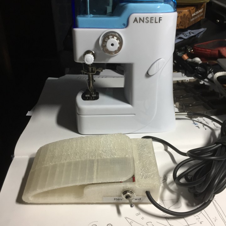 3D Printable Foot Pedal for sewing machine or other electronic products ...