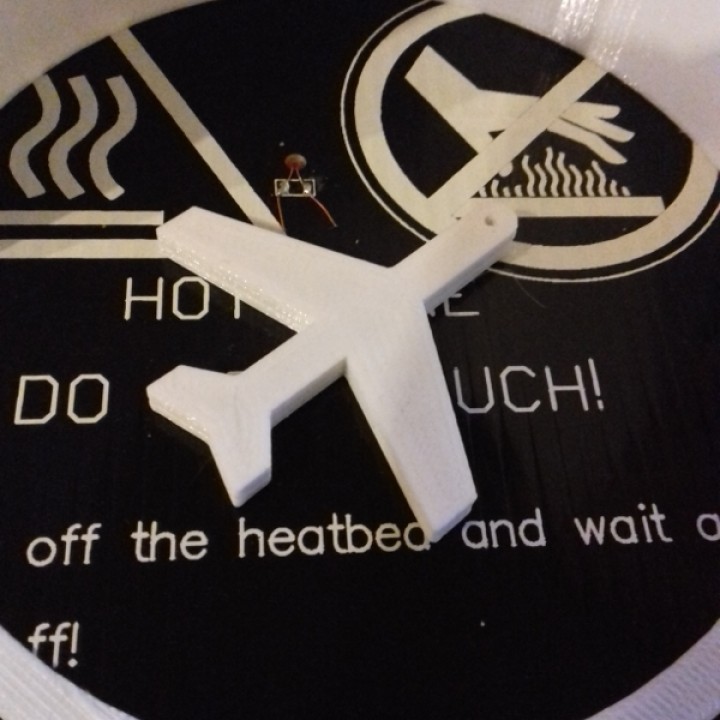 3D Printable Airplane Silhouette Key Chain by Johan