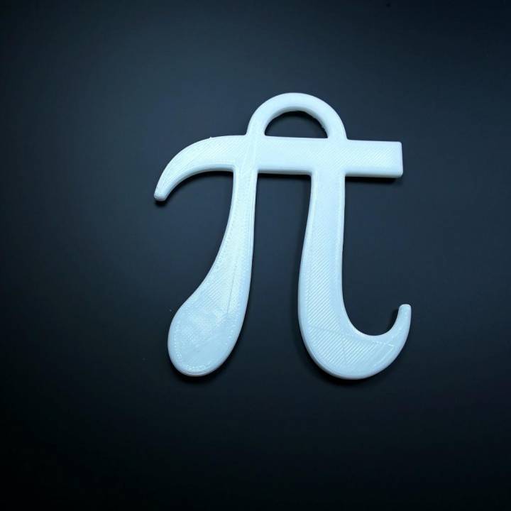 3D Printable PI greek keychain by Federico Redaelli