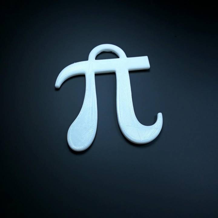 3D Printable PI greek keychain by Federico Redaelli