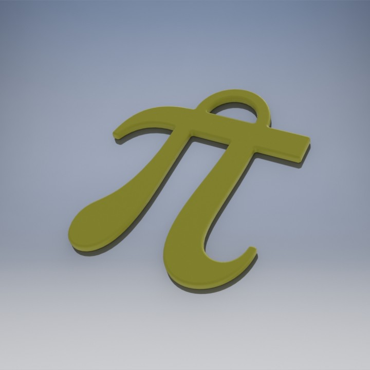 3D Printable PI greek keychain by Federico Redaelli