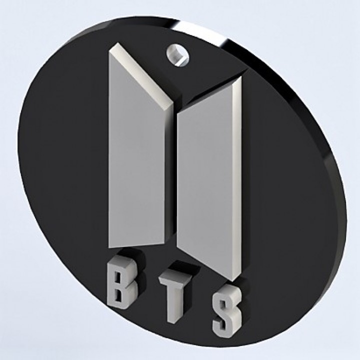 3D Printable BTS Keychain or Pendant by Juan A.
