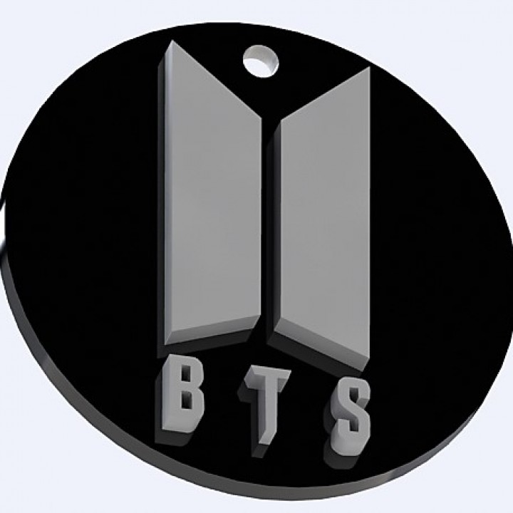 3D Printable BTS Keychain or Pendant by Juan A.