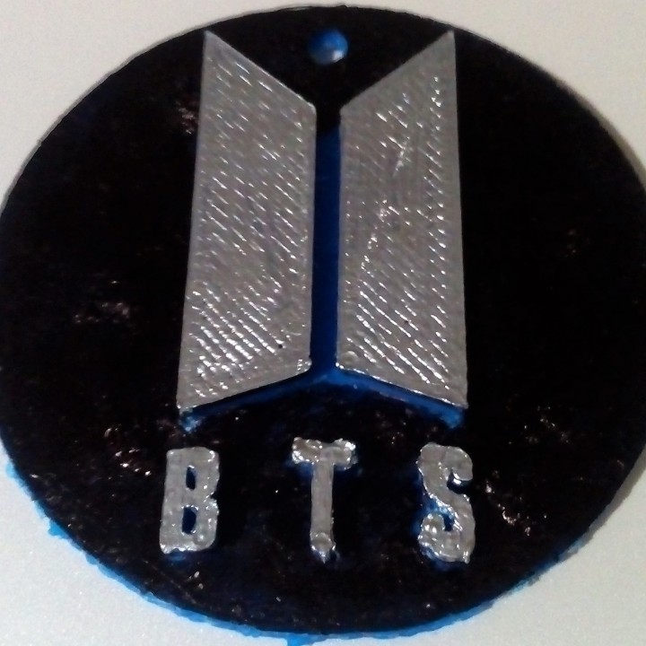3D Printable BTS Keychain or Pendant by Juan A.