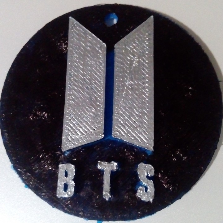 3D Printable BTS Keychain or Pendant by Juan A.