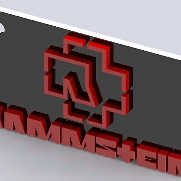 3D Printable Rammstein Keychain by Juan A.
