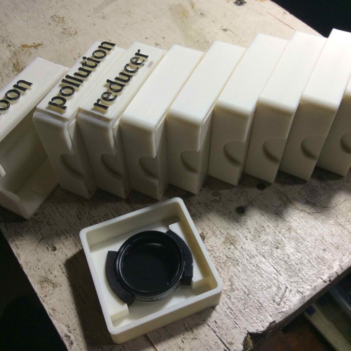 3D Printable Telescope 1,25" Filter Boxes, with labels by poedman1