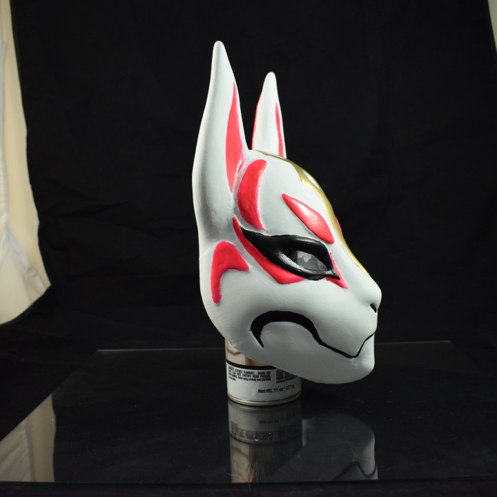 3D Printable Fortnite Kitsune Drift Mask by Tanya Wiesner
