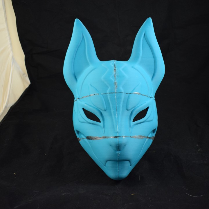 3D Printable Fortnite Kitsune Drift Mask by Tanya Wiesner