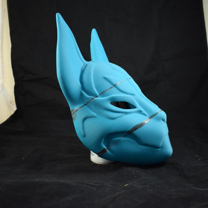 3D Printable Fortnite Kitsune Drift Mask by Tanya Wiesner