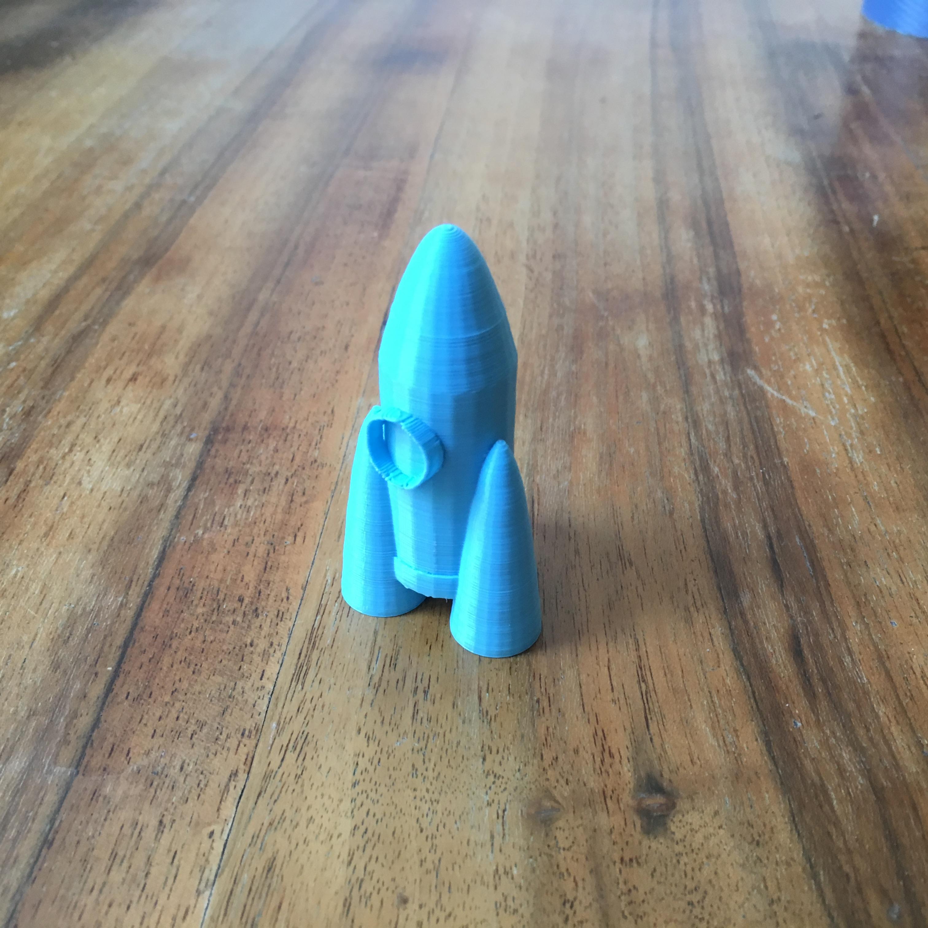 3D Printable rocket ship by Tamara Pdstanley