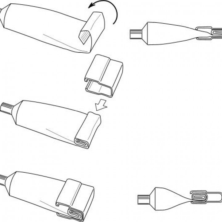 3D Printable Tube Clip Toothpaste Folded End Holder by Leman Lim