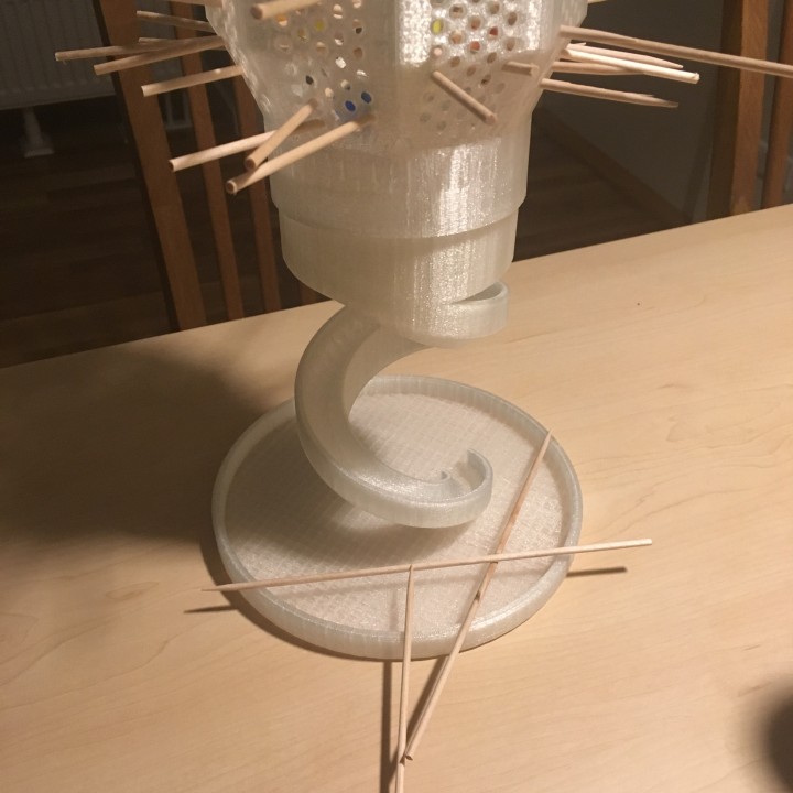 3D Printable Marble drop game (karplunk) by Filip Jørgensen