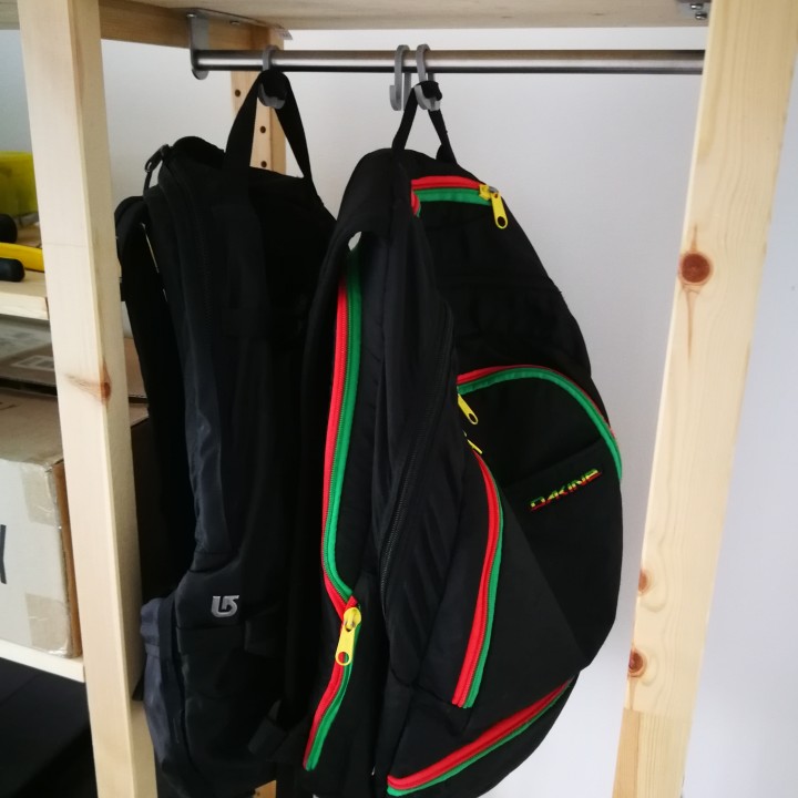 3D Printable BACKPACKS HOOK by Kevin Thomas