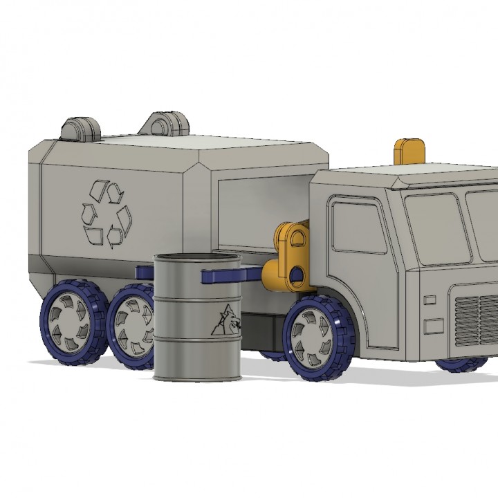 3D Printable Recycling Truck by James M. Drachenberg