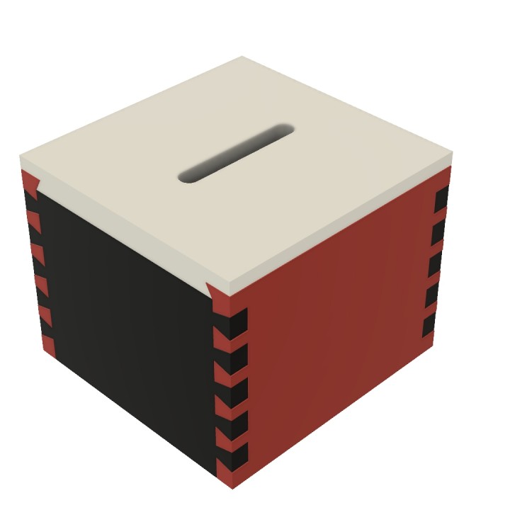 3D Printable Simple Secret Box II: Coin Bank by Greg Zumwalt