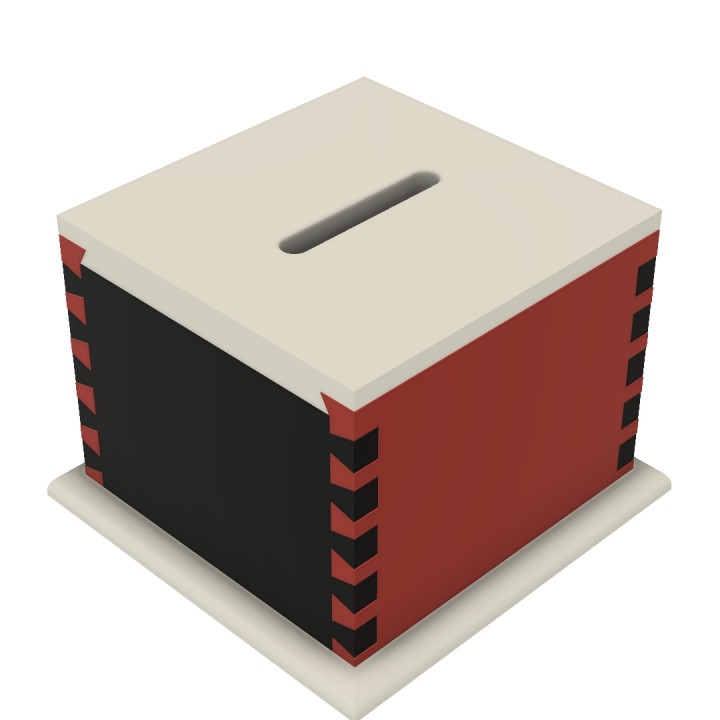 3D Printable Simple Secret Box II: Coin Bank by Greg Zumwalt