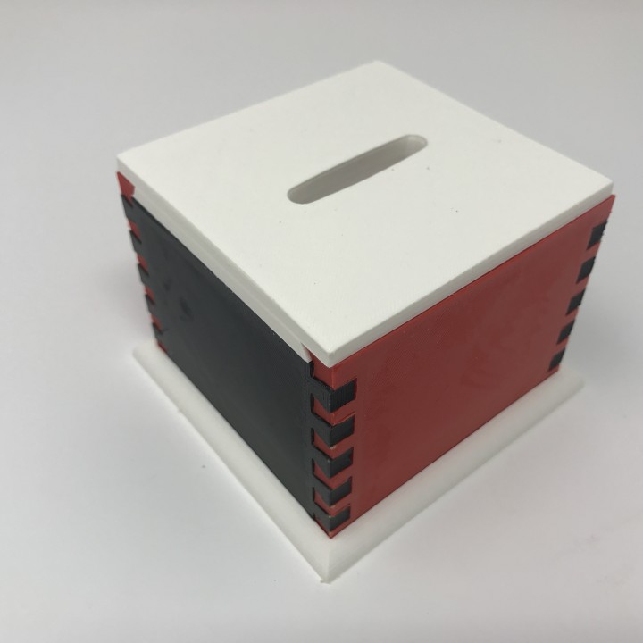3D Printable Simple Secret Box II: Coin Bank by Greg Zumwalt