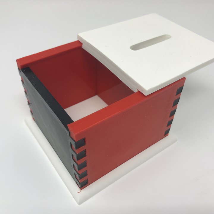 3D Printable Simple Secret Box II: Coin Bank by Greg Zumwalt