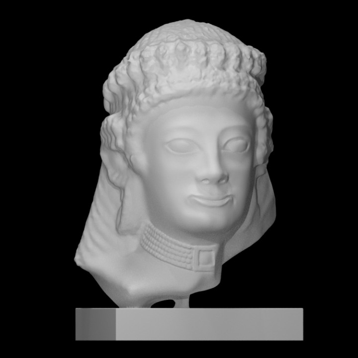 3D Printable Head of a female votary by Scan The World
