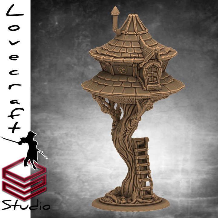 3D Printable Fey Tree House by Iain Lovecraft