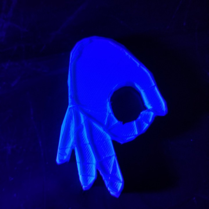 3D Printable OK Hand Sign / Ballgazer game piece by Allen Weaver