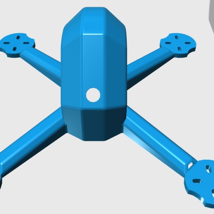 3D Printable FPV Quad Racer Body 140mm 3 inch by Rodney Crane
