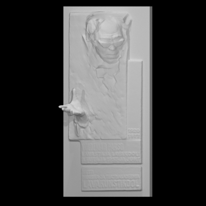 3D Printable Memorial relief sculpture to Voldemar Panso by Scan The World