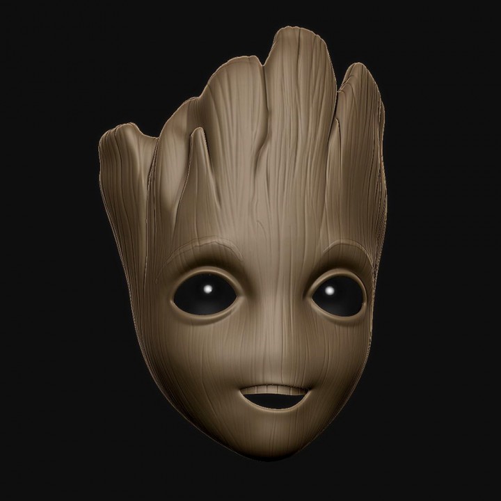 3D Printable Baby Groot mask by Darren Pattenden