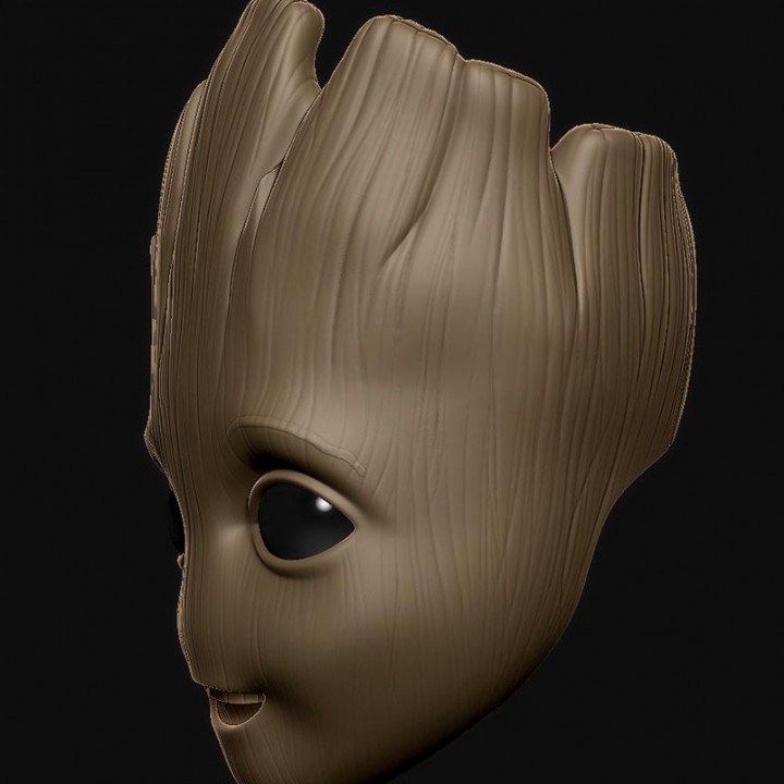 3D Printable Baby Groot mask by Darren Pattenden