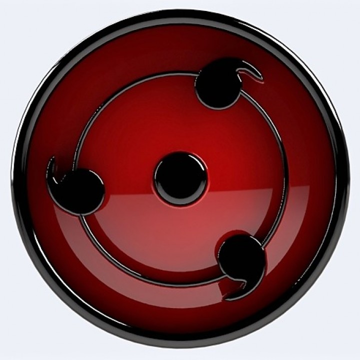 3D Printable Third stage of Sharingan, of the anime Naruto for keychain ...