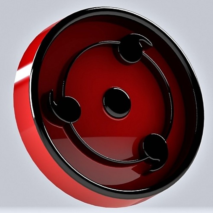 3D Printable Third stage of Sharingan, of the anime Naruto for keychain ...