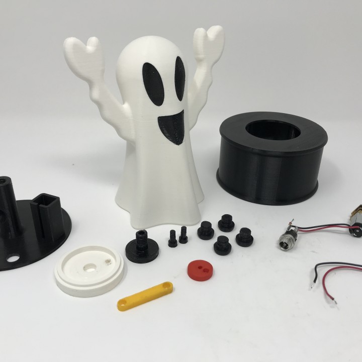 3D Printable Animated & Illuminated Happy Ghost by Greg Zumwalt
