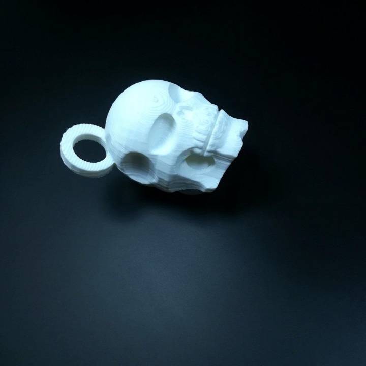 3D Printable skull key chain by jude loza