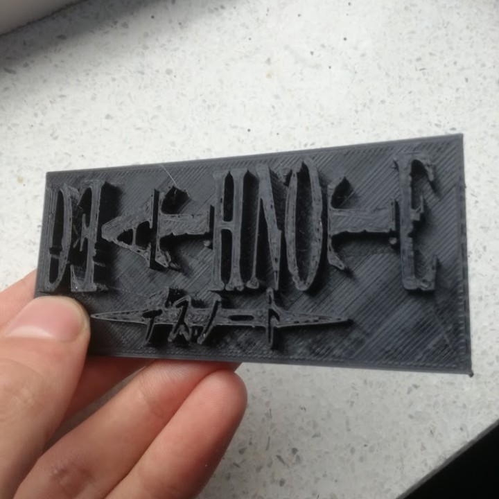 3D Printable Death Note plate by sam steur