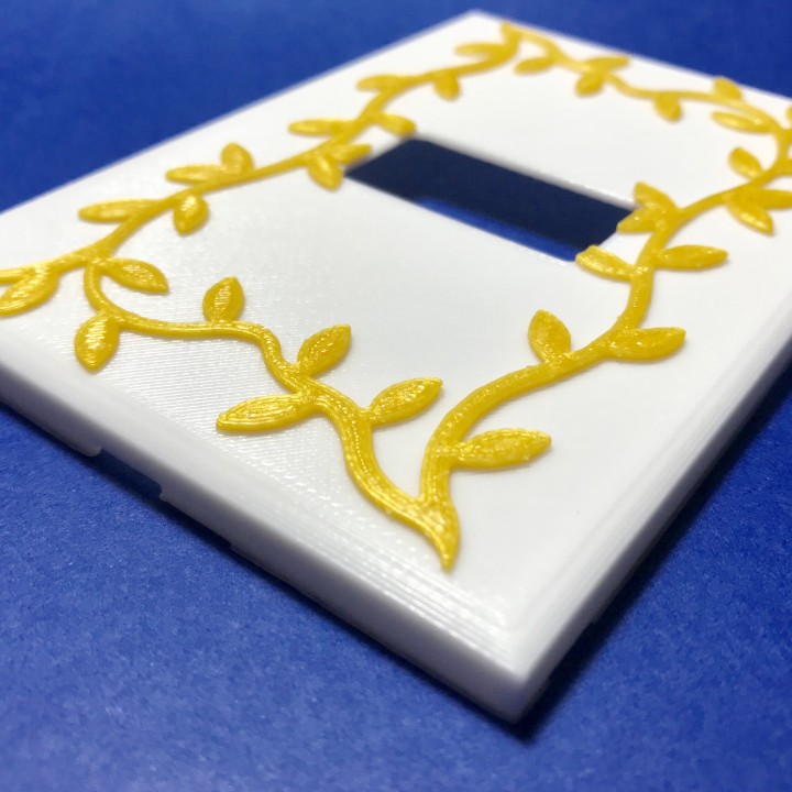 3D Printable Switch plate with trees branches - BTicino model by 3DPRintech
