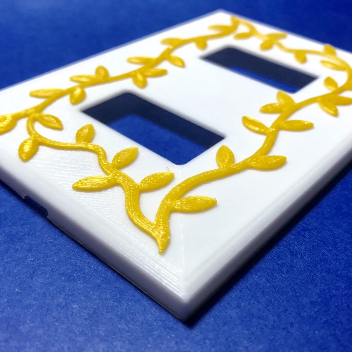 3D Printable Switch plate with trees branches - BTicino model by 3DPRintech