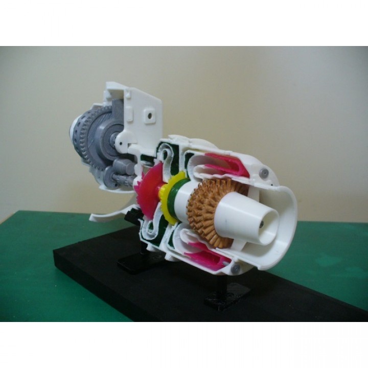 3D Printable Turboprop Engine, for Business Aircraft, Cutaway by Motoo ...